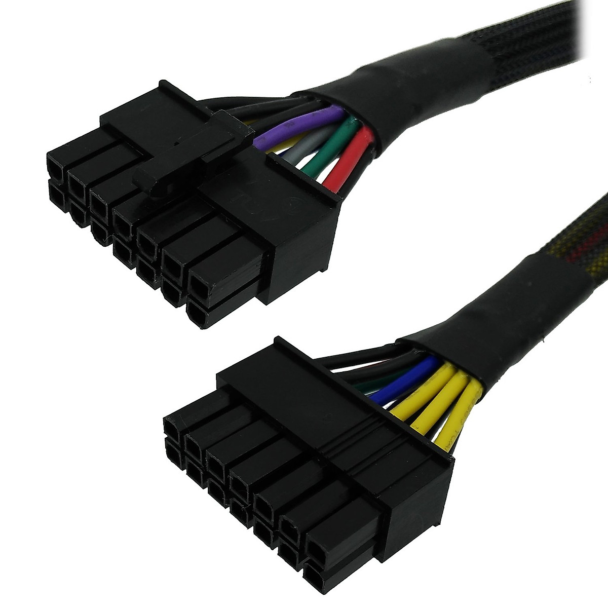 COMeap 24 Pin to 14 Pin ATX PSU Main Power Adapter Braided Sleeved Cable for IBM Lenovo PCs and Servers 12-inch(30cm) (Long Type)