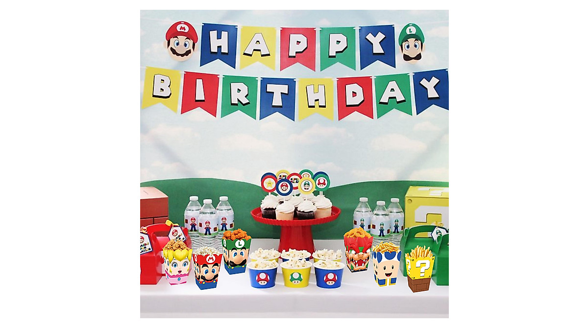 30PC Mario Party Snack Boxes & Favors for Birthdays