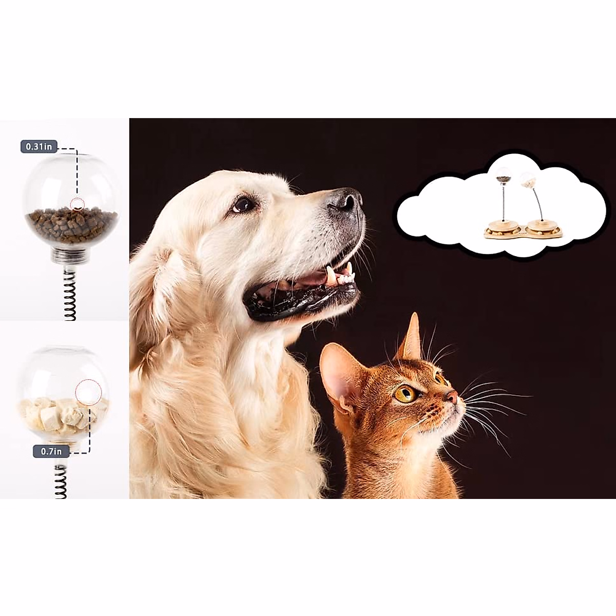 Kelutd Cat Toys, Interactive Cat Feeder Toy, Pet Exercise Toys, Cat Toys for Indoor Cats/Kitten as Cat Gifts, Patented Product