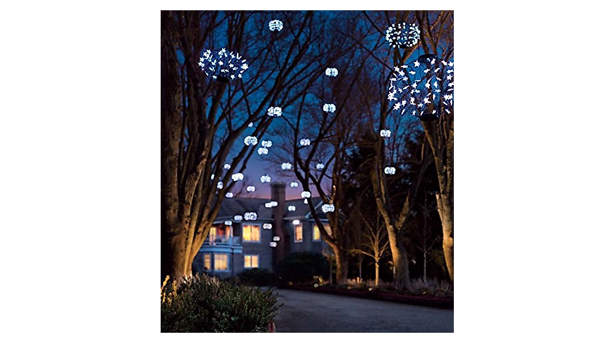 Small White Solar Star Lantern | Elegant Outdoor Decor