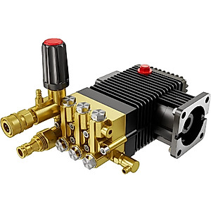 POHIR Pressure Washer Pump 3600PSI, 3.3GPM 3/4'' Shaft Replacement Crankshaft Triplex Brass Pump, Self-Lubricating Corrosion-Resistant Spray Ceramic Plunger, Fit for Most Brand Honda Simpson
