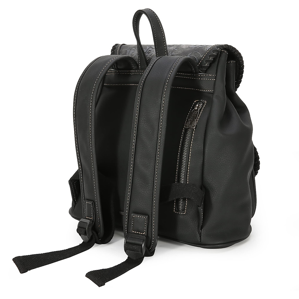 Montana West Hair On Cowhide Collection Backpack Western Style Dual Front Flap Pockets TR136-9110BK