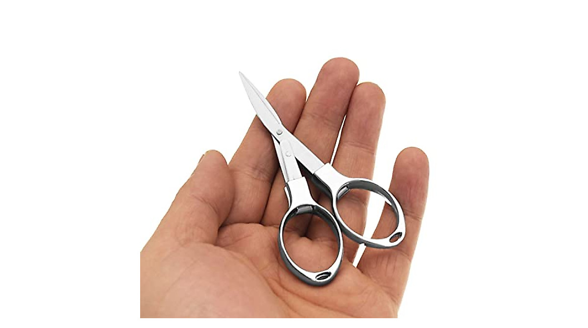 Compact Folding Scissors for Travel & Home Use