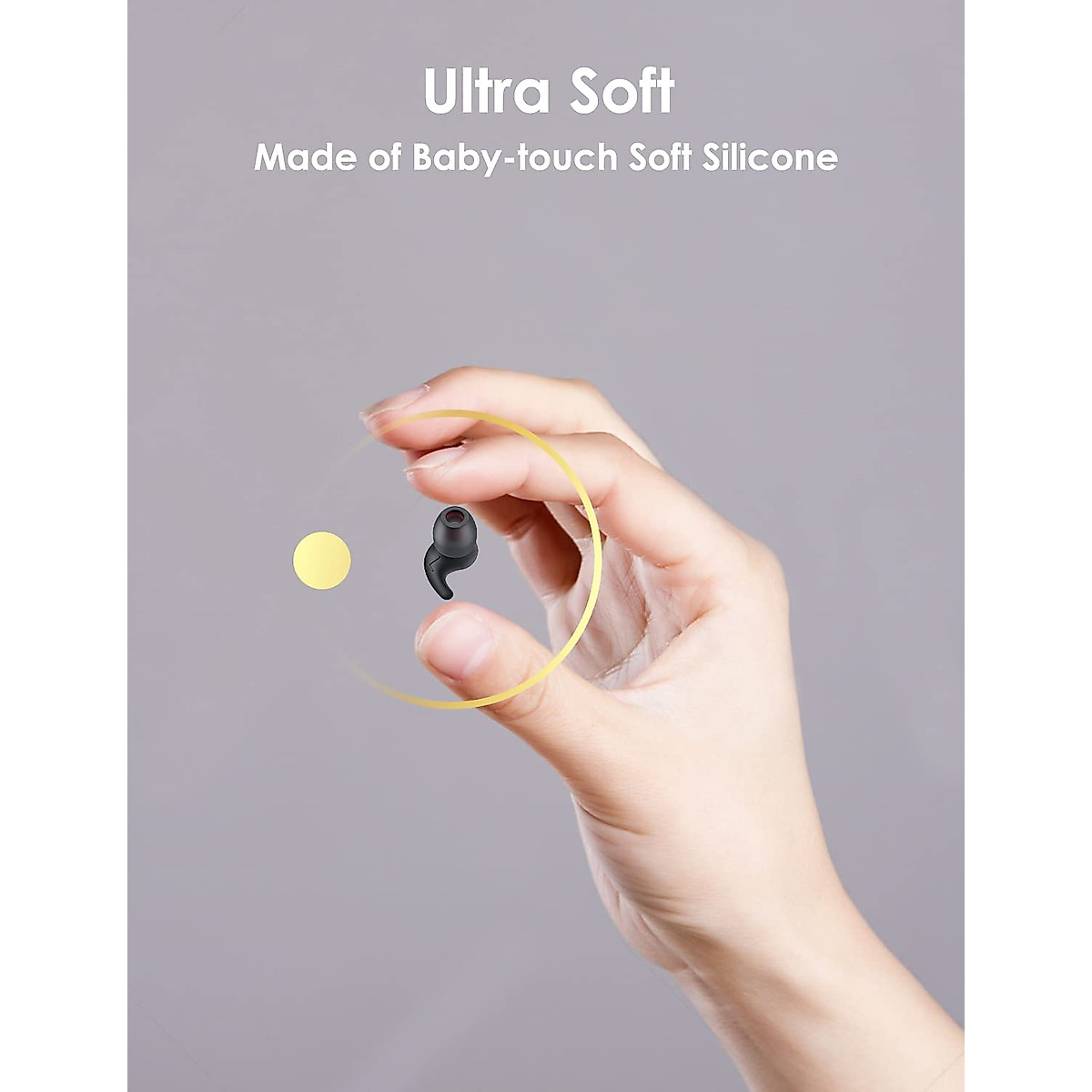 Vikela Sleeping Earplugs, Small Ear Plugs, Soft Earplugs for Sleep Snoring, Silicone Earplugs, Concert Earplugs, 2 Count (Pack of 1)