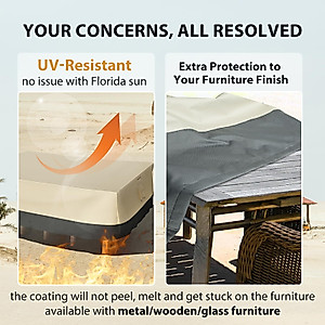 Patio Furniture Covers Waterproof Heavy Duty, 110"x84"x28" Large Outdoor Dining Table and Chair Covers, Anti-UV, General Purpose Outside Sectional Sofa Set Covers