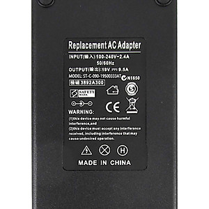 Abakoo New 19V 9.5A 180W AC Adapter Power Supply Charger Compatible with MSI GT60 GT70 GT72VR GS73VR Gaming Compatible with ASUS ROG G75 G75V G75VW G55VW G46VW G750JW G750JX G751JY-QH72-CB ADP-180HB