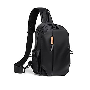 sunmeg Sling Bag Crossbody Bag Shoulder Bag Multipurpose Chest Bag Sling Backpack for Men & Women, Outdoor Travel Backpacks Hiking Daypack with USB Charging Port (Black)