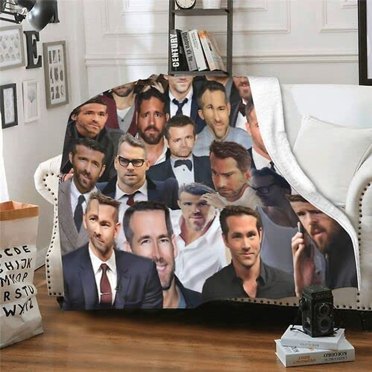 Ryan Reynolds Soft Comfortable Warm Flannel Throw Blanket for Couch Sofa Bed 50" x40"