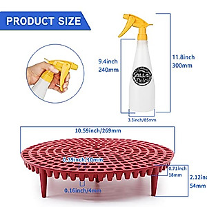 ALL4DETAIL 5 Gallon Bucket Dolly, Rolling Bucket Dolly with 5 Rolling Swivel Casters - Bucket Dirt Trap - Spray Bottle - Perfect for Car Washing Detailing Smoother Maneuvering