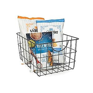 Spectrum Utility Wire Basket (Industrial Gray) - Storage Bin & Décor for Bathroom, Closet, Pantry, Under Sink, Toy, Shelf, Kitchen, Garage, & Nursery Organization