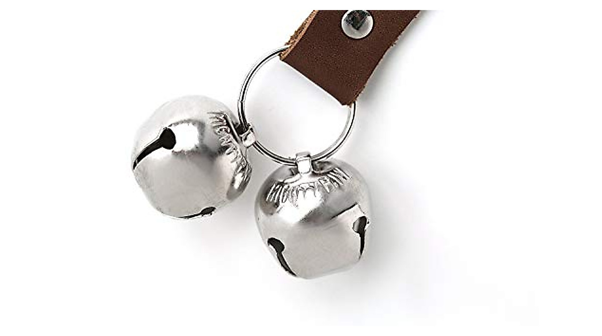Mighty Paw Leather Tinkle Bells for House Training - Durable & Soft Leather