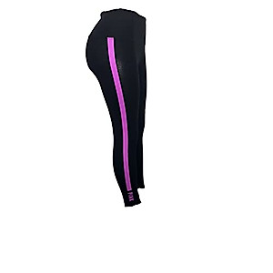 Victoria's Secret Pink Active High Waist Full Length Cotton Legging Black/Purple Size Large New