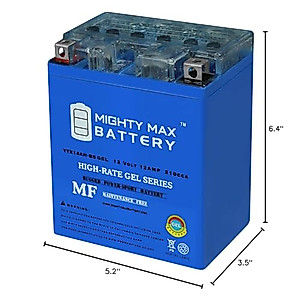 Mighty Max Battery YTX14AHGEL - 12 Volt 12 AH GEL Type, 210 CCA, Rechargeable Maintenance Free SLA AGM Motorcycle Battery