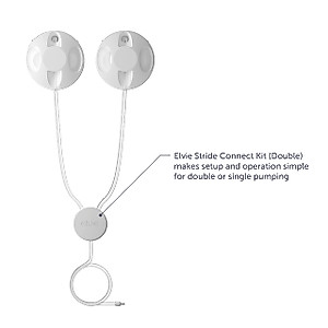 Elvie Stride Connect Kit (Double) | Breast Pump & Breastfeeding Essentials | Breastfeeding Accessories for Breastmilk Storage & Breast Pumps