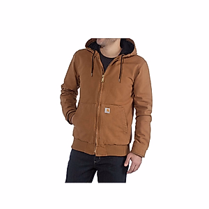 Carhartt mens Active Jacket J130 (Regular and Big & Tall Sizes) Work Utility Outerwear, Carhartt Brown, X-Large US