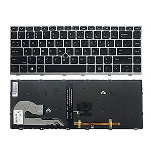 New US Black Backlit English Laptop Keyboard Replacement for HP EliteBook 840 G6 745 G6 Light Backlight