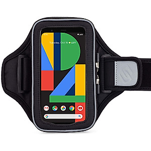 Sporteer Velocity V7 Running Armband - Compatible with iPhone 15, 15 Pro, 14, 14 Pro, 13, 13 Pro, iPhone12/12Pro, Galaxy S24, S23, S22 5G, Google Pixel, and Many More Mobile Phones - Fits Most Cases
