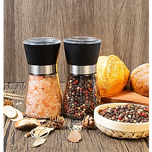 ErrandsHelper Salt and Pepper Grinder Set Spice Mill Refillable Grinders (2.5 inches x 5.1 inches)