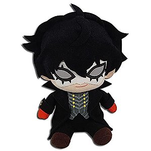 Great Eastern Entertainment Persona 5- Phantom Thief Ver. Sitting Pose Plush 6" H, Black, One Size