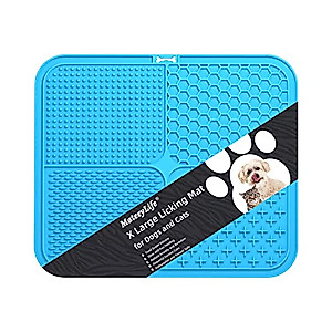 MateeyLife X Large Licking Mats for Dogs and Cats, Lick Mats with Suction Cups for Dog Anxiety Relief, Cat Peanut Butter Lick Pad for Boredom Reducer, Dog Slow Feeder for Bathing Grooming