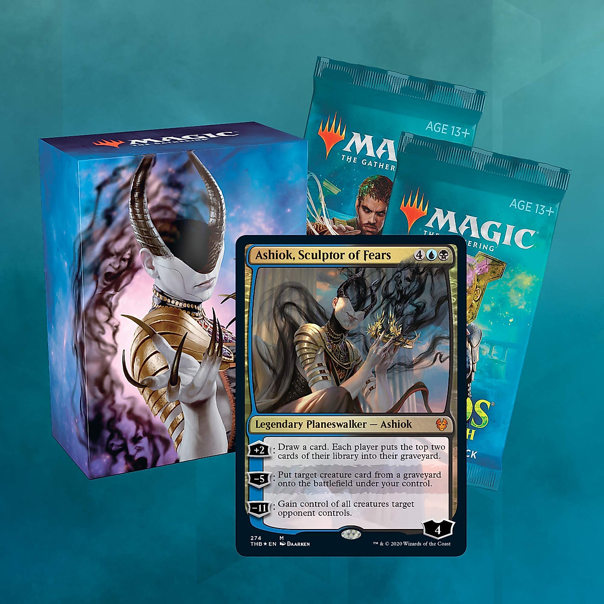 Magic The Gathering Ashiok, Sculptor of Fears Planeswalker Deck | Theros Beyond Death | 60-Card Starter Deck