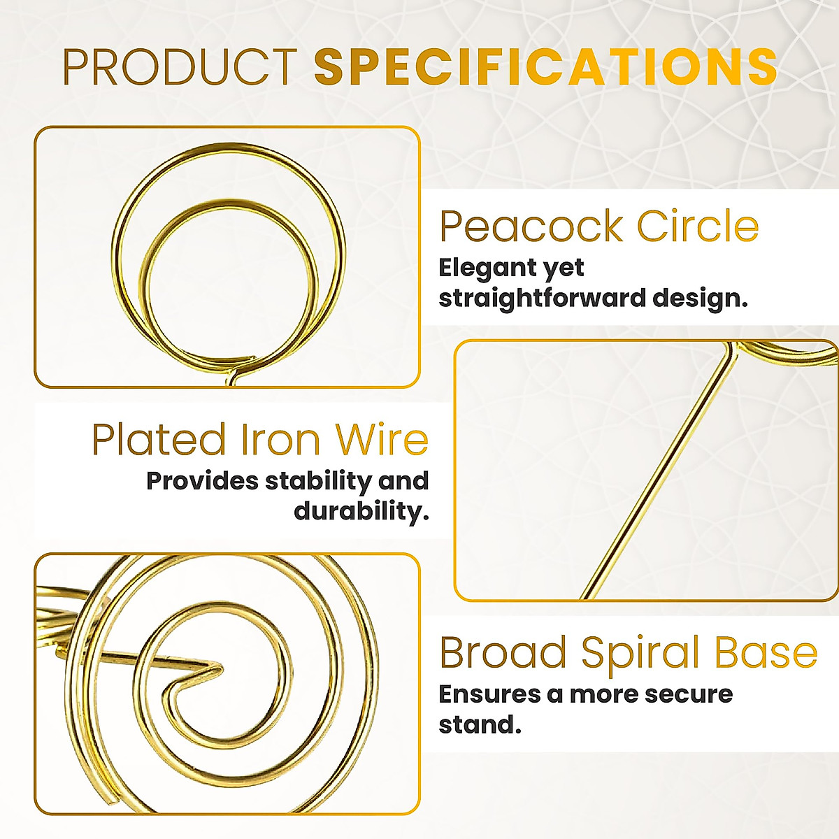 Generic 16 Pieces Table Card Holder 8 inches Table Number Holders Place Steel Card Holders for Photos, Food Signs, Memo Notes, Weddings, Restaurants, Birthdays