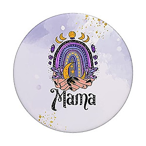 Mama Of Moon Child Witchy Moon With Crystal Boho Moon PopSockets Swappable PopGrip