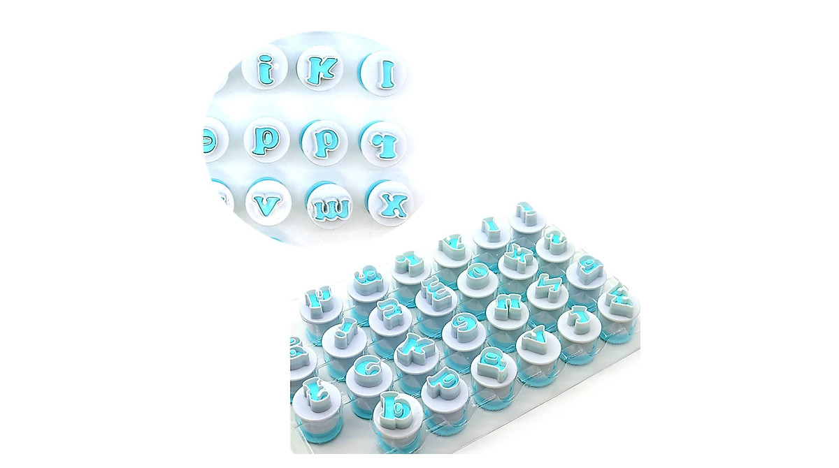 Mini Lowercase Alphabet Cookie Cutters Set for Baking & Crafts