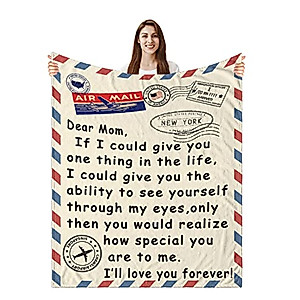 ubnlkto Gifts for Mom, Mom Gifts for Mothers Day, Birthday Gifts for Mom, Gifts for Mom from Daughter Son, Mother Gifts, Lightweight Throw Blanket 50"x60"