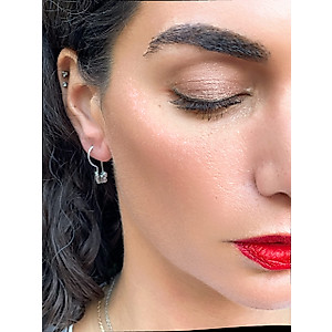 Monte Christo Diamond Safety Pin Hoop Earring | Single Earring | Handmade Gold Hoop Earrings | Jewelry Gift For Women | Hoop Earrings, Safety Pin Earrings, Charm Earrings | Made In The USA | Yellow Gold