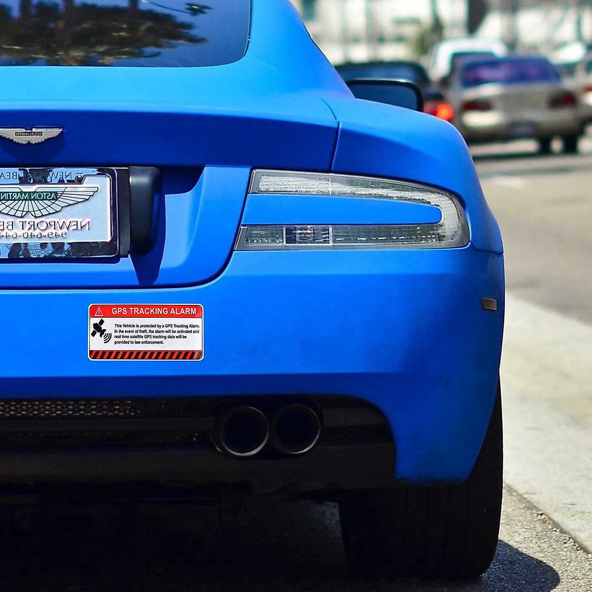 10 Pcs GPS Tracking Sticker, Car Alarm Sticker Self Adhesive GPS Warning Anti-Theft Stickers for Cars Sign Decal GPS Tracker for Bicycles Motorcycle Car Window Vehicles Bumper Truck Decals