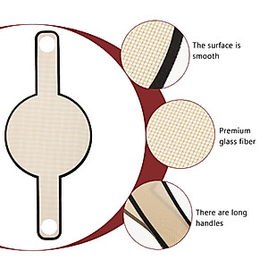 Angoily Glass Fiber Baking Mats Non- Stick Dough Bread Sling Baking Mat Long Handles Sling Baking Mat for Gentler, Safer & Easier Transfer of Dough