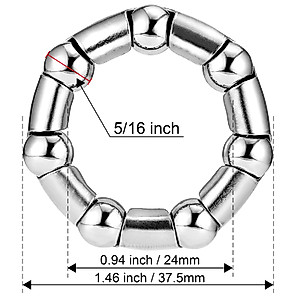 Jaceyon Bike-Ball-Bearing, Bicycle-Crank-Bearings, 5/16" x 7-Balls-Bike-Crank -Bearing, 4 Pcs Replacement MTB Part for Bike Crank or Bottom Bracket