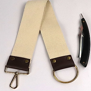 Razor Canvas Strop Sharpening Cloth Strop Sharpener Polishing Belt with Buckle Barber Shaver Polishing Cloth for Barber Shop