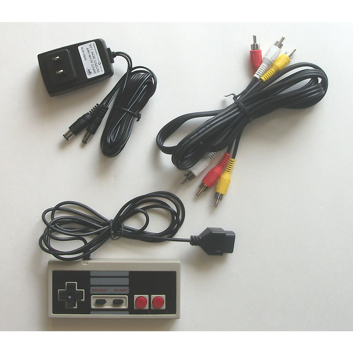 Cable Kit for NES Original: AC Adapter Power Cord and AV Cable and Controller