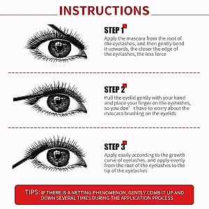 Yanquina Mascara, Yanqina Mascara, Yanqina Super Long Mascara, Yanquina 4D Silk Fiber Lash Mascara (2Pcs)