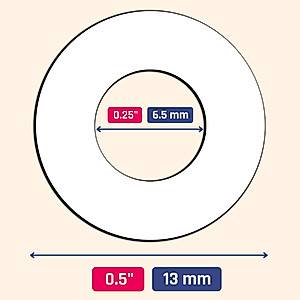2000 Pack, Hole Reinforcement Stickers Labels - 0.25", White
