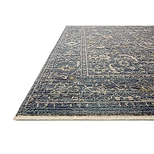 Loloi Jean Stoffer x Bradbury Collection, Ocean & Gold, 10'-0" x 14'-0" Area Rug – Modern & Traditional Area Rugs for Living Room Bedroom Entryway & Hallway No Shed High Traffic Area Decor Rug