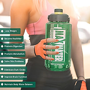 WODINYM Large Water Bottle 71 oz Leak Proof BPA Free Big Half Gallon Sport Water Jug with Filter & Handle for Gym Yoga Fitness Outdoor