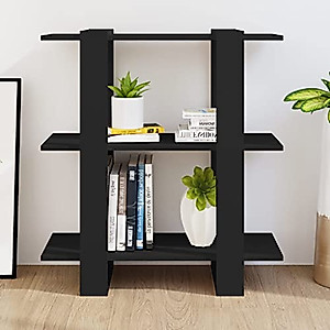 DYRJDJWIDHW Book Cabinet/Room Divider Bookshelf for Bedroom,Shelves,Wood Bookcase,Suitable for Bedroom, Office, Living Room, Study,Black 31.5"x11.8"x34.3"