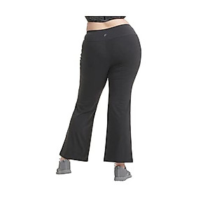 Spalding Women's Misses Activewear High Waisted Bootleg Yoga Pant Grey