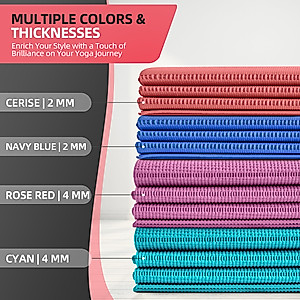 GymCope Foldable Yoga Mat for Travel, 68"x24" Folding Travel Gym Mat for Women Yoga Studio, Packable and Portable Pilates Mat with Storage Bag Easy to Carry, Lightweight Travel Workout Mat, 2mm/4mm