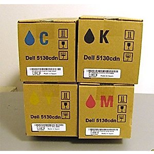 GENUINE DELL 5130cdn HIGH CAPACITY TONER CMYK SET for Dell 5130cdn Printer