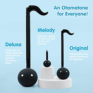 Otamatone Deluxe Electronic Musical Instrument for Adults Portable Synthesizer Digital Electric Music from Japan by Cube/Maywa Denki Cool Stuff Gifts, Black [English Manual]