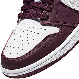 Nike Men's Air Jordan 1 Retro High Sneaker, Bordeaux/White-metallic Silver, 10