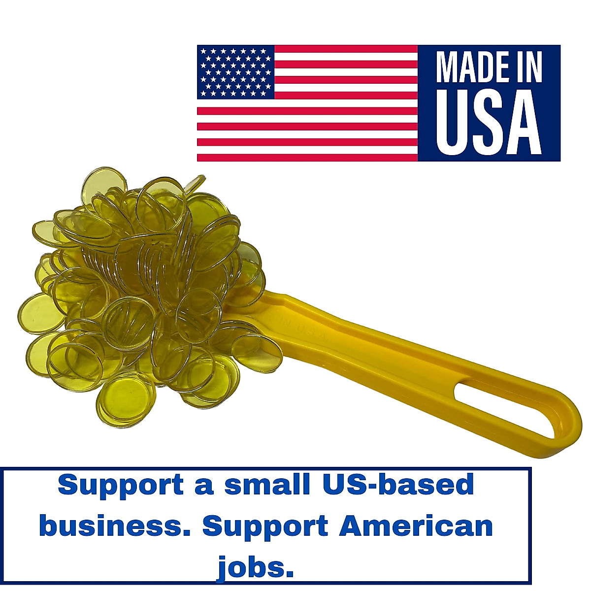 MR CHIPS Made in USA Magnetic Wand with 100 Bingo Plus Extra Yellow