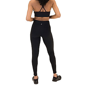 Spalding Women's Activewear High Waisted Polyester Ankle Legging, Black, 3X