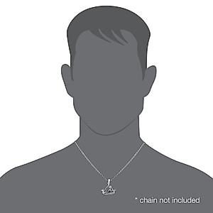 WithLoveSilver Solid 925 Sterling Silver Norse Viking Ship Boat Pendant