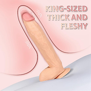 Used for Couple in The Bedroom and Everywhere You Wanted, Soft Silicone Suction Cup Realistic Classic Wand (12 inches) - XjmFj26-8