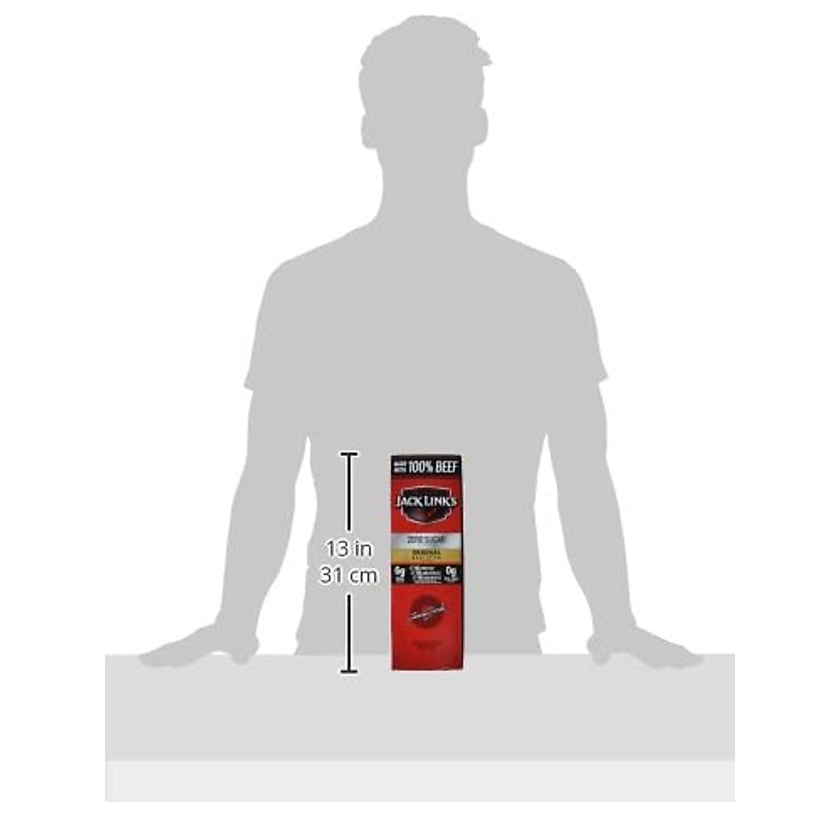 Jack Link's Beef Sticks, Zero Sugar, Original, Bulk Pack - Office Protein Snack, Meat Stick with 6g of Protein, Made with Premium Beef, No Added MSG**, 0.92 Ounce (Pack of 40)